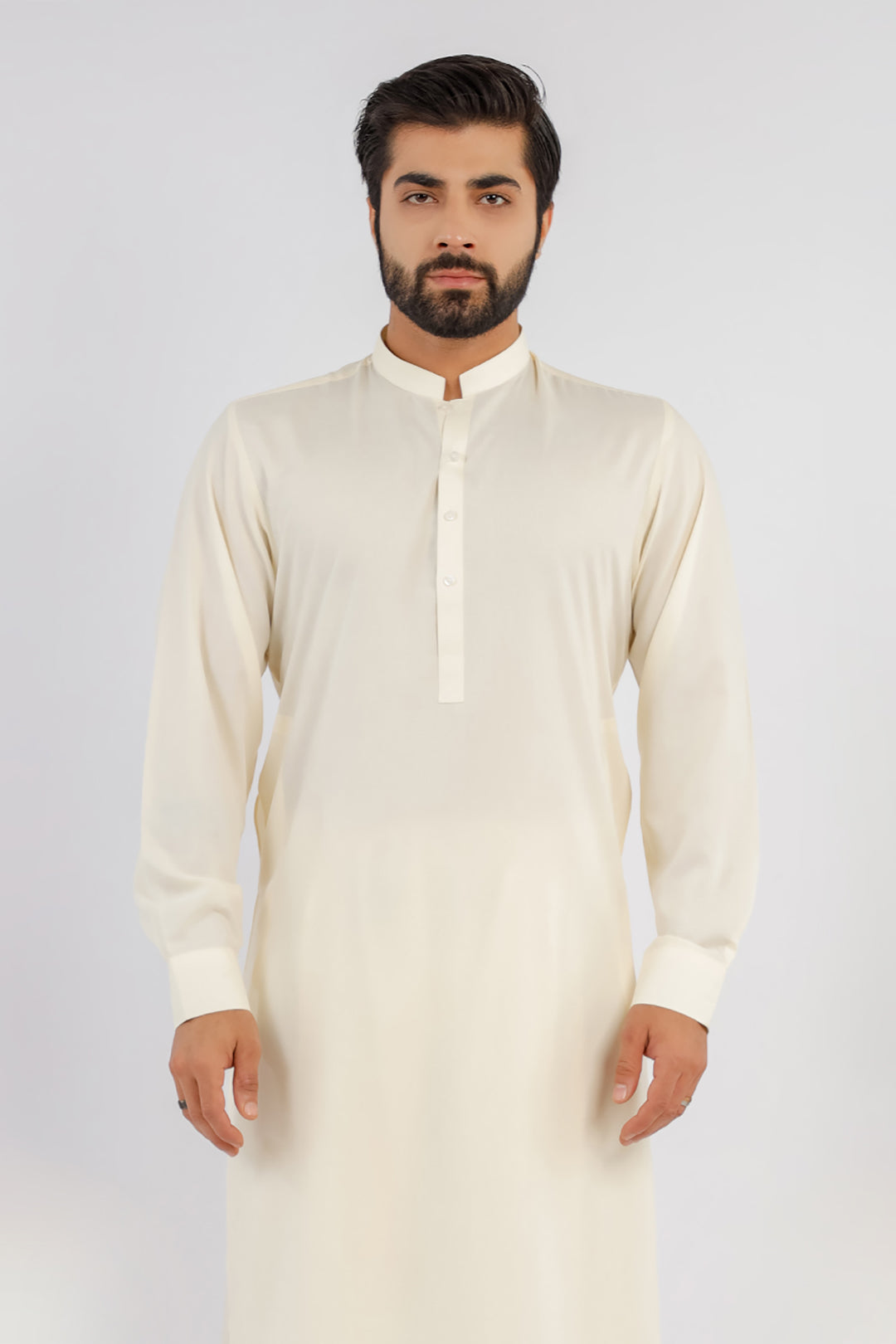 Cream Shalwar Kameez at Sale price for Men 0023 - Zellbury