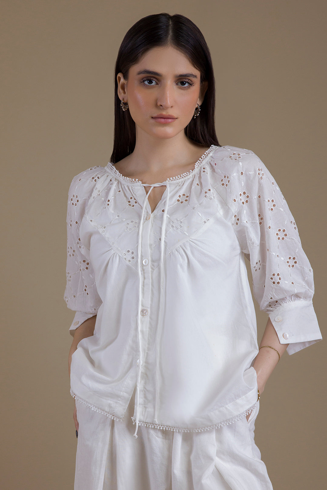 Eyelet Shell Top - 1377