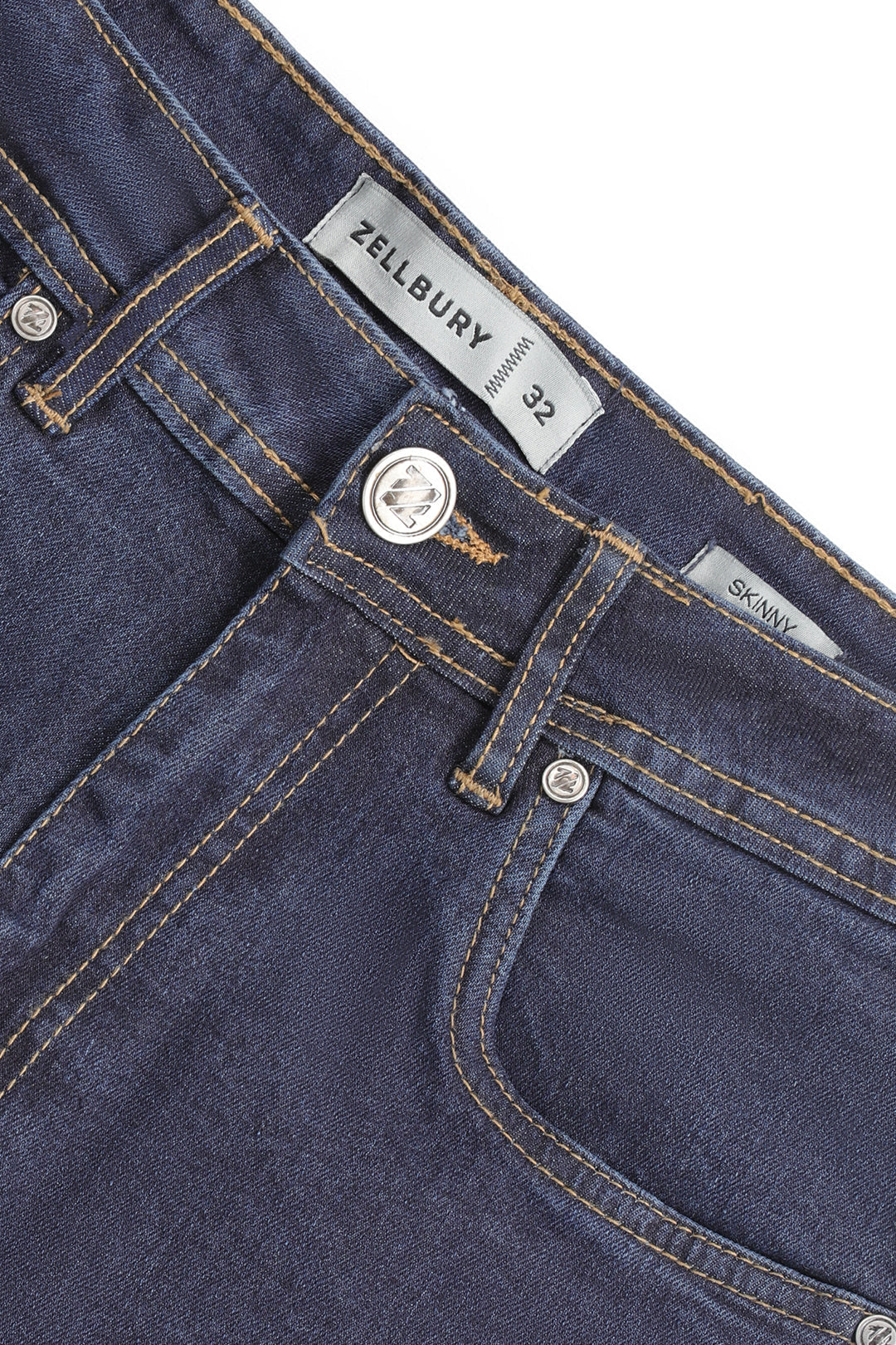 Buy Skinny-Fit Blue Jeans for men on Sale price 1022 - Zellbury MAN