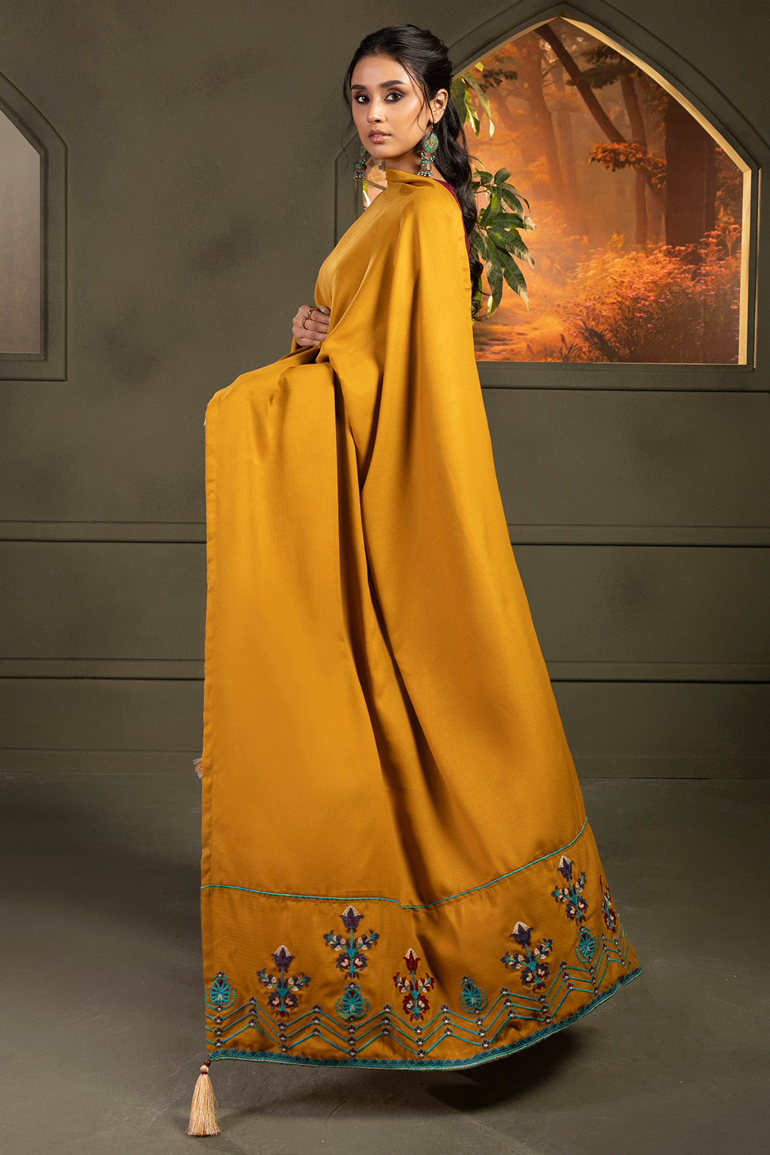 Embroidered Shawl - 0015