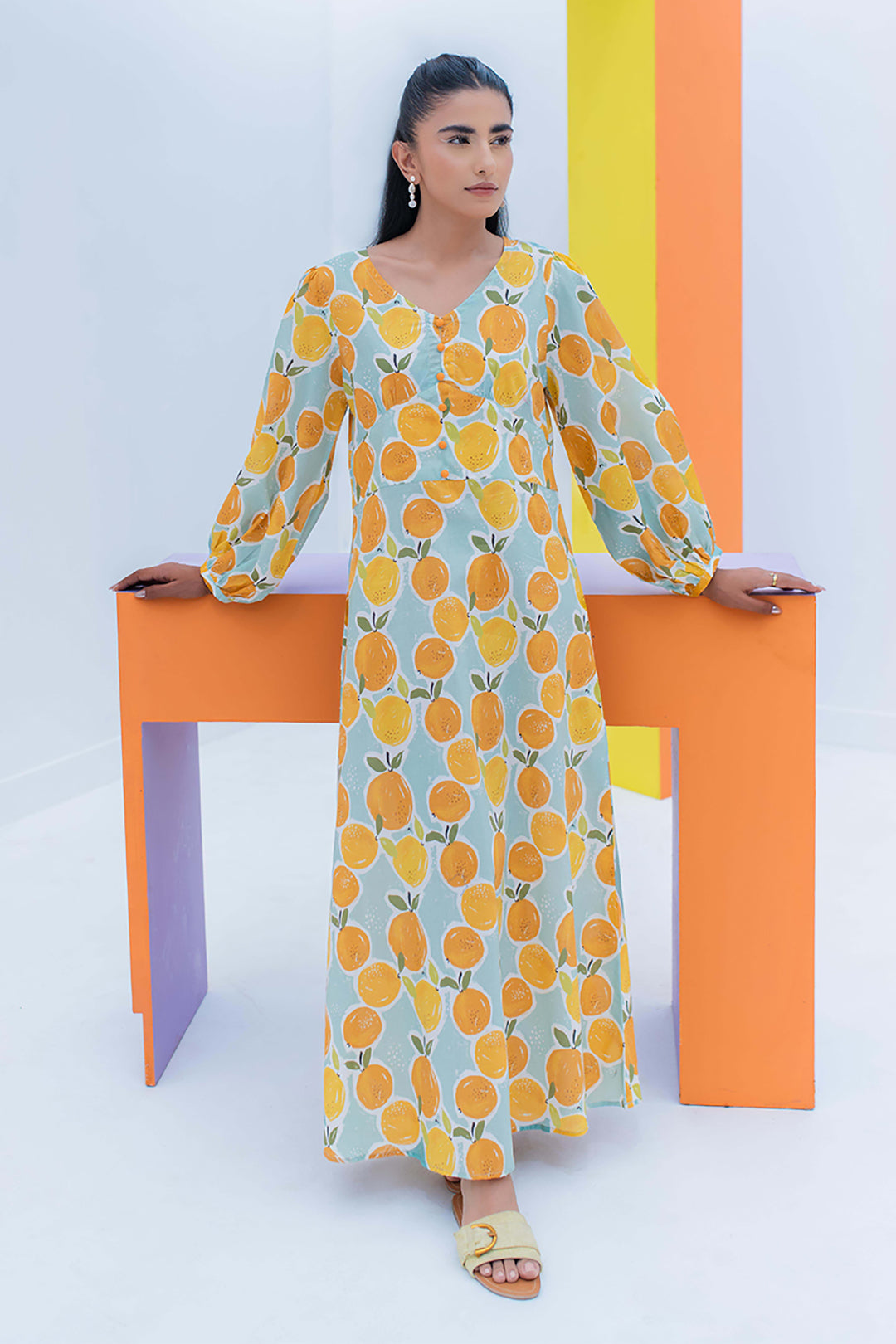 1 Piece Yellow Lawn Tunic - Ready to Wear - Zellbury