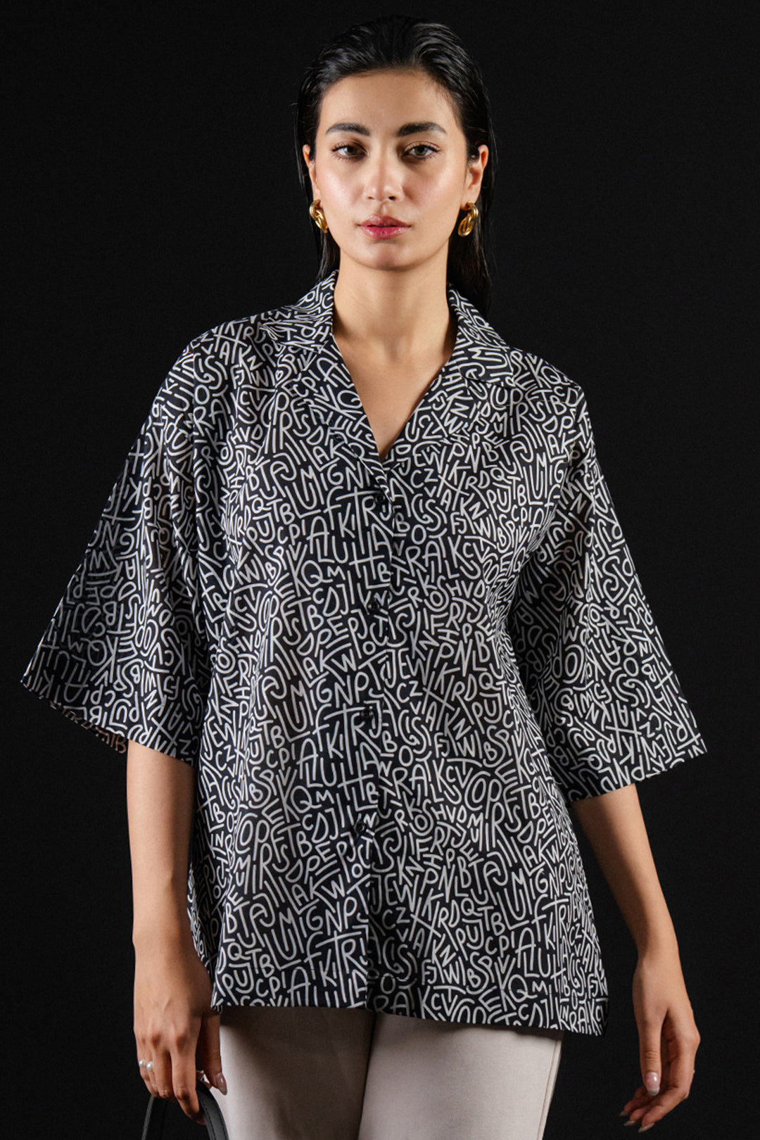 Tops Black & White Cambric Shirts - Ready to Wear - Zellbury