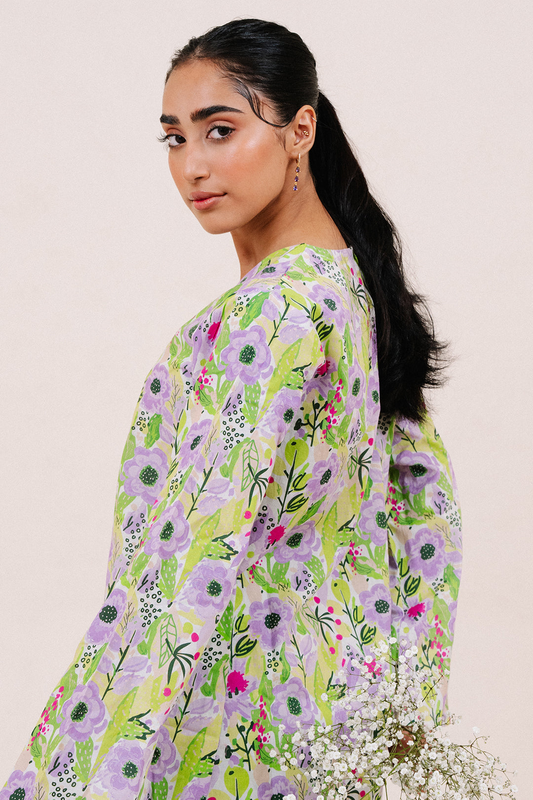 Lilac Cambric Co-ord Set Women Western